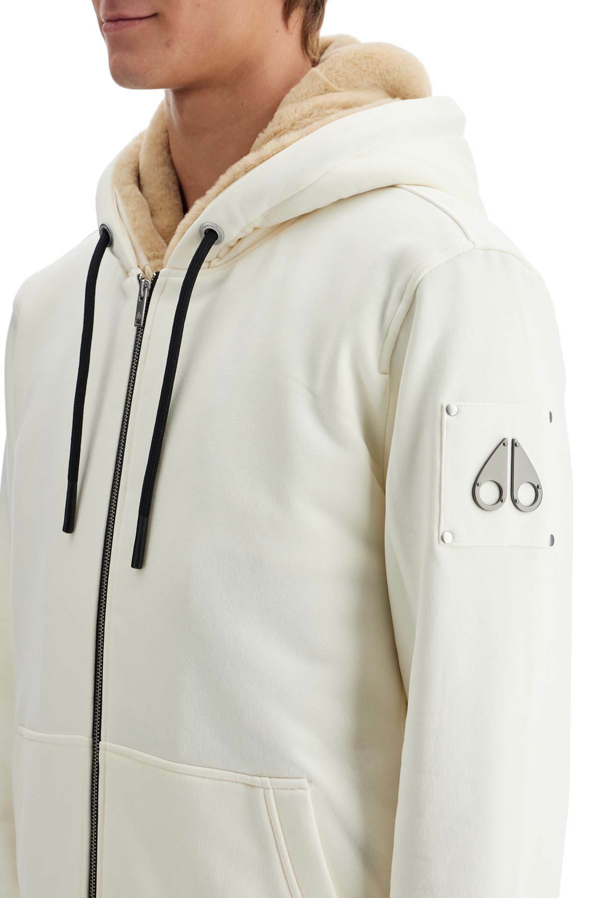 MOOSE KNUCKLES classic bunny hybrid sweatshirt White Moose Knuckles