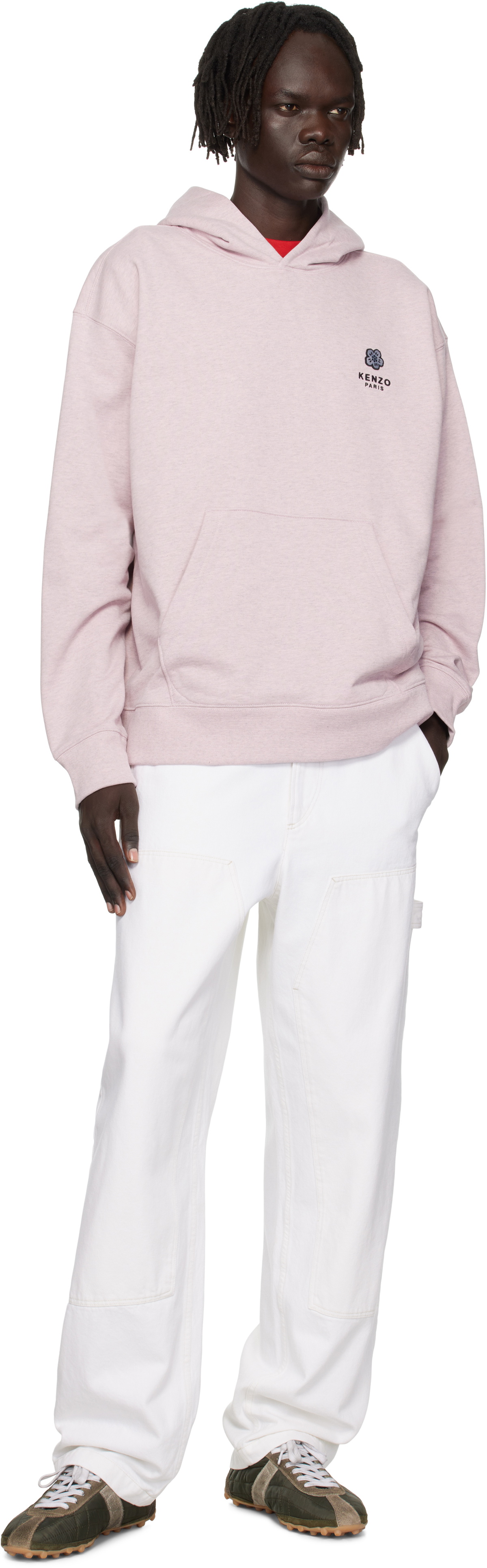 Kenzo Pink Kenzo Paris 'Boke Flower' Embroidered Oversized Hoodie Kenzo