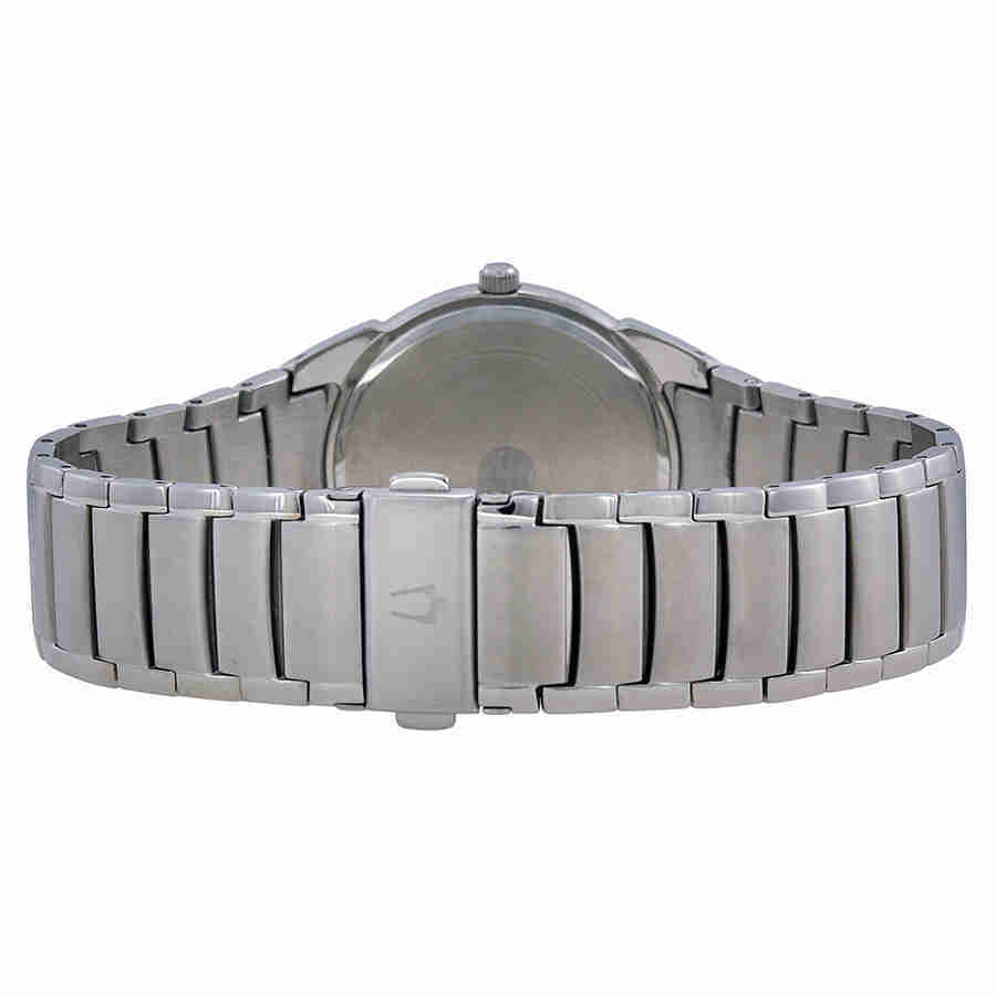 Bulova Silver DIal Stainless Steel Mens Watch 96B015 Bulova