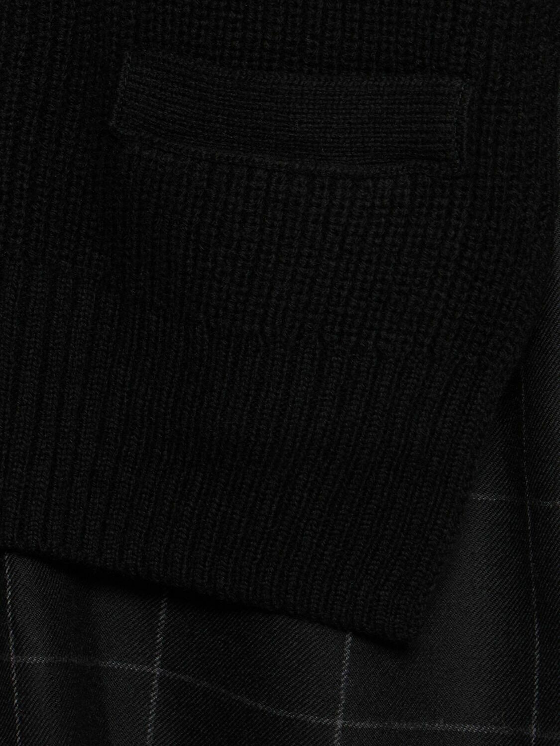 SACAI Windowpane Knit Cardigan Sacai