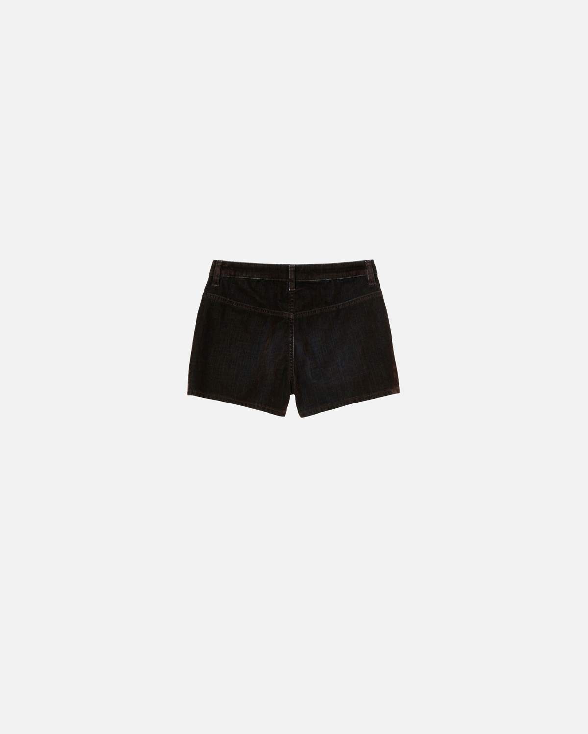 Pinko Slim Fit Flocked Denim Shorts Deep Brown Pinko