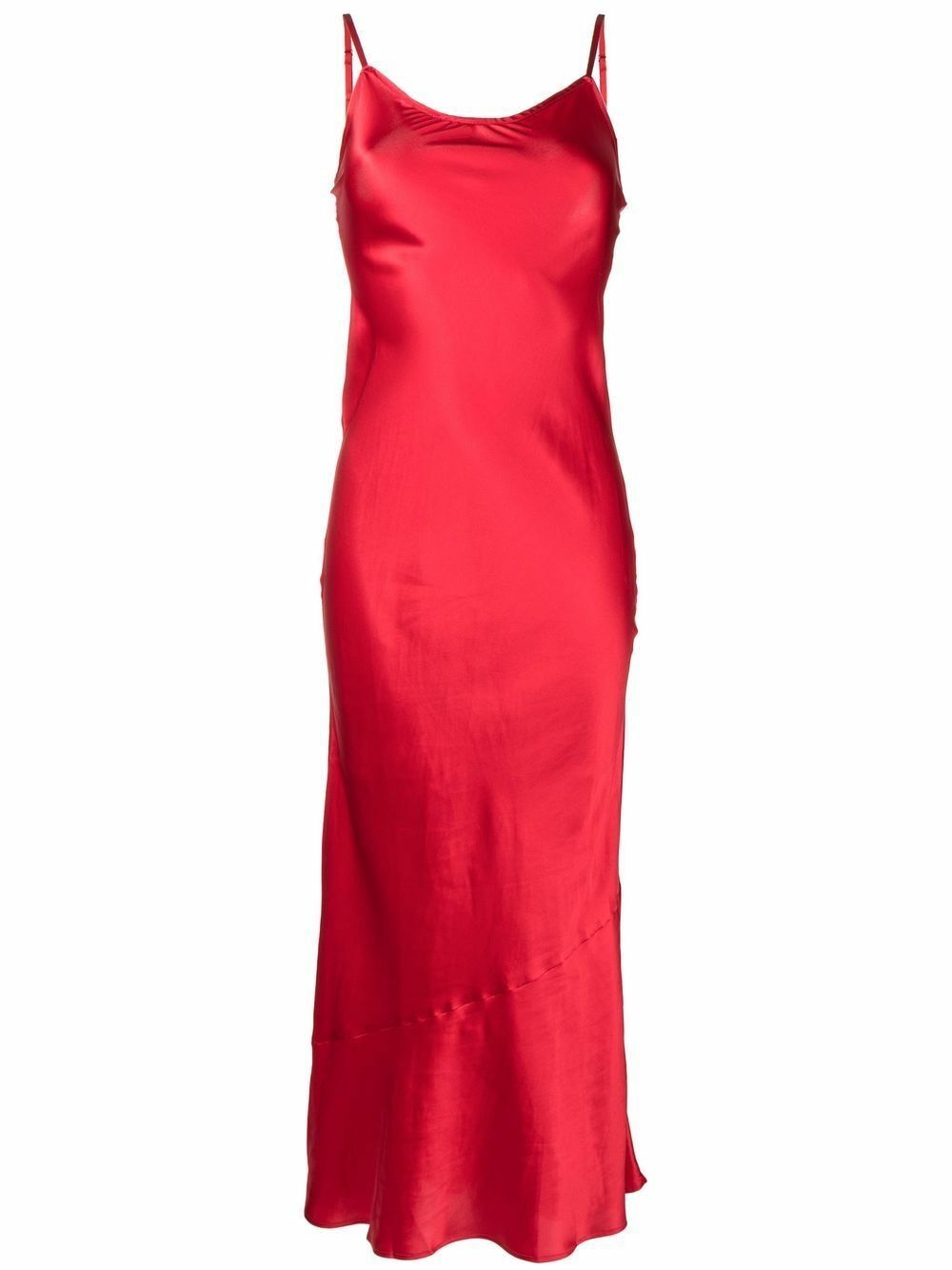 Reformation Red Parma Silk Midi Dress Reformation
