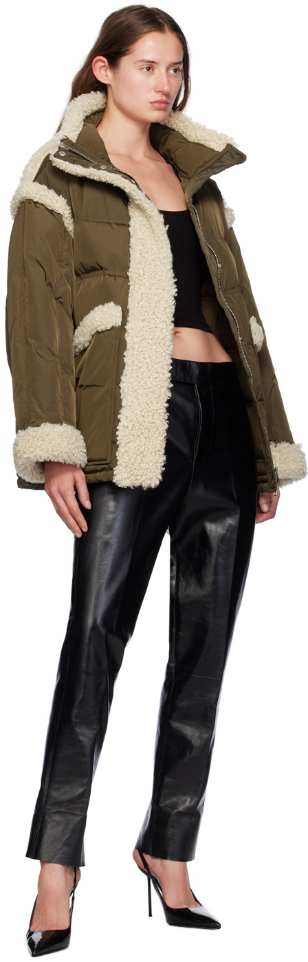 Stand Studio Khaki Dorothy Faux-Shearling Down Jacket Stand Studio