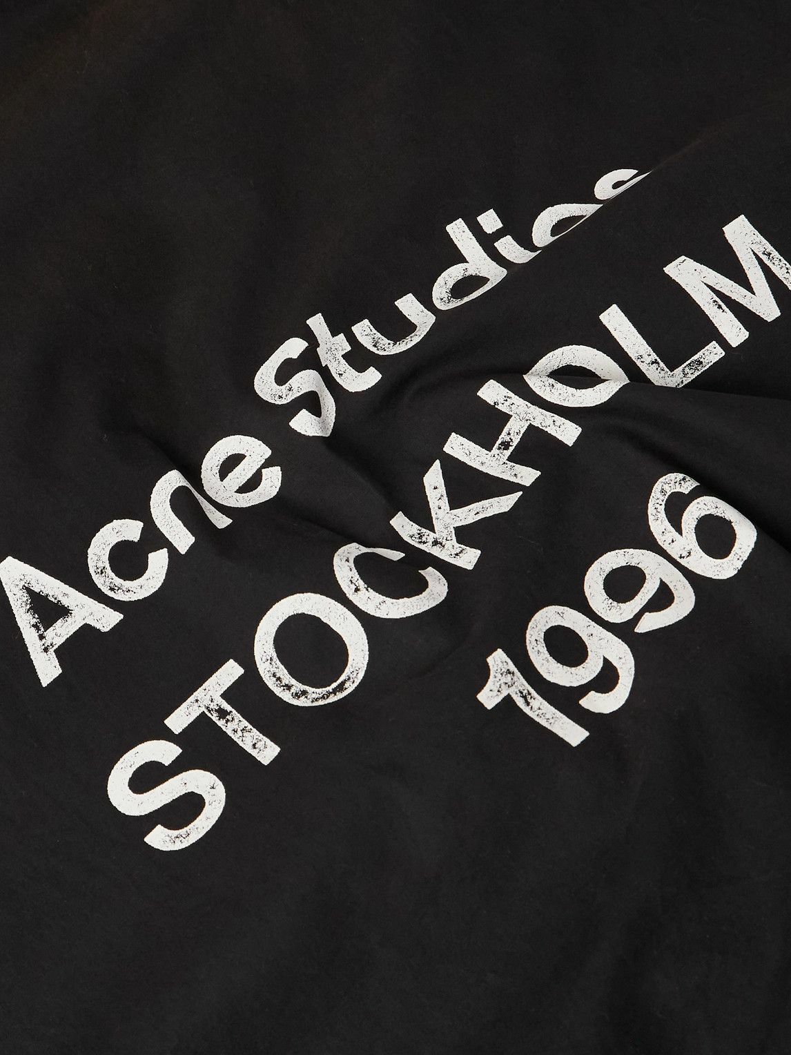 Acne Studios - Olando Logo-Print Cotton-Poplin Jacket - Black Acne Studios