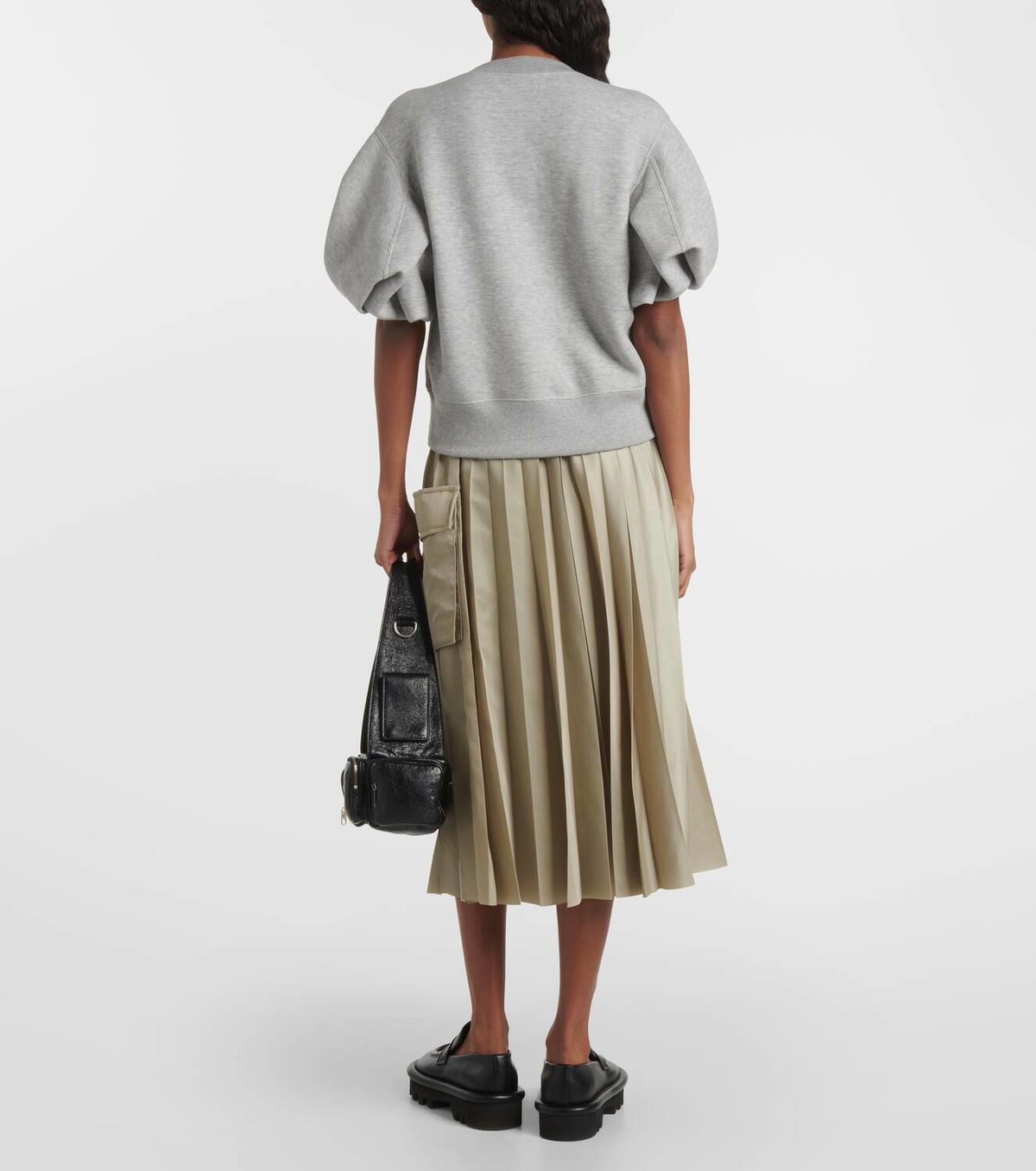 Sacai Knitted cotton-blend top Sacai