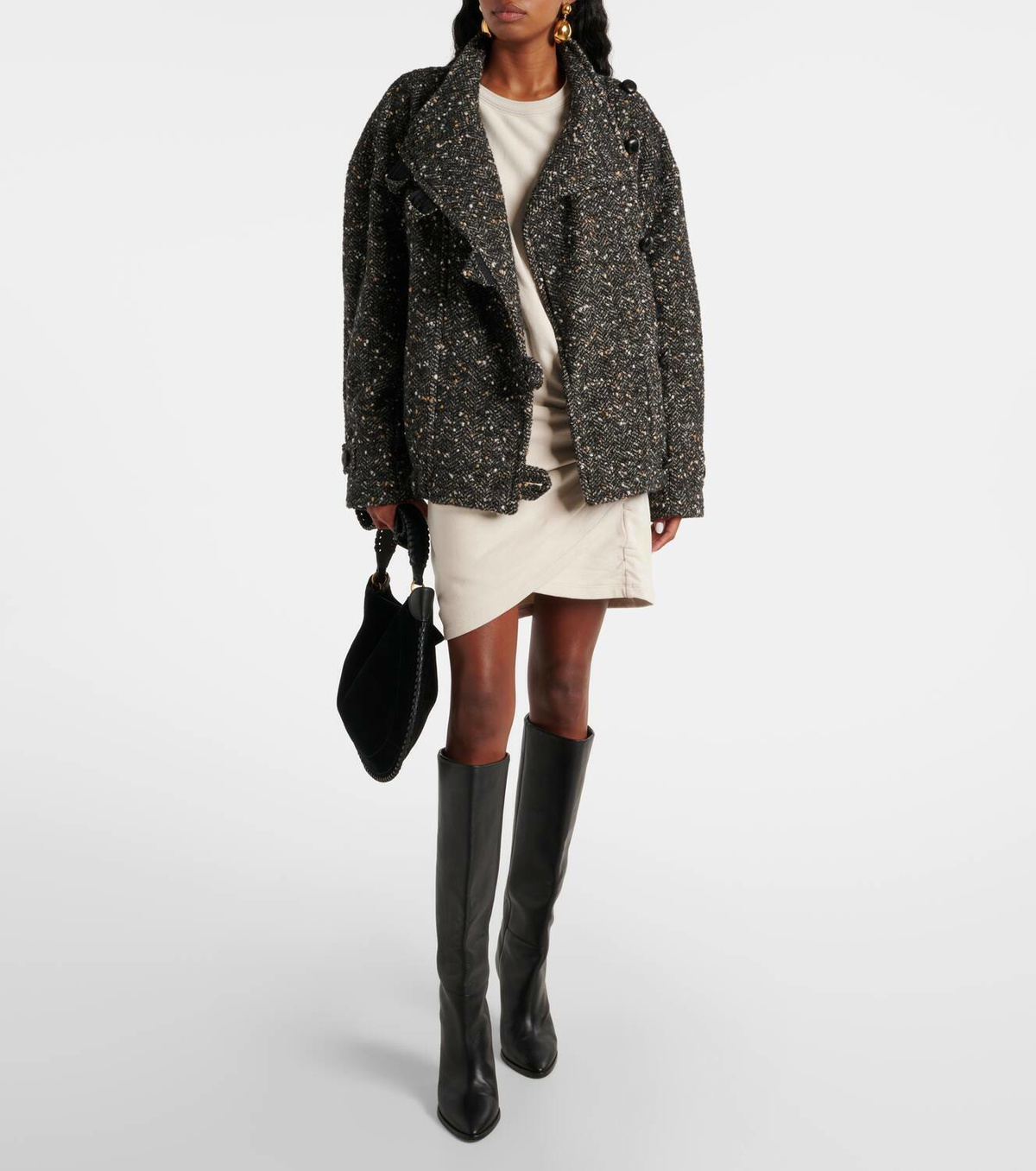 Marant Etoile Hanis herringbone bouclé jacket Isabel Marant Etoile