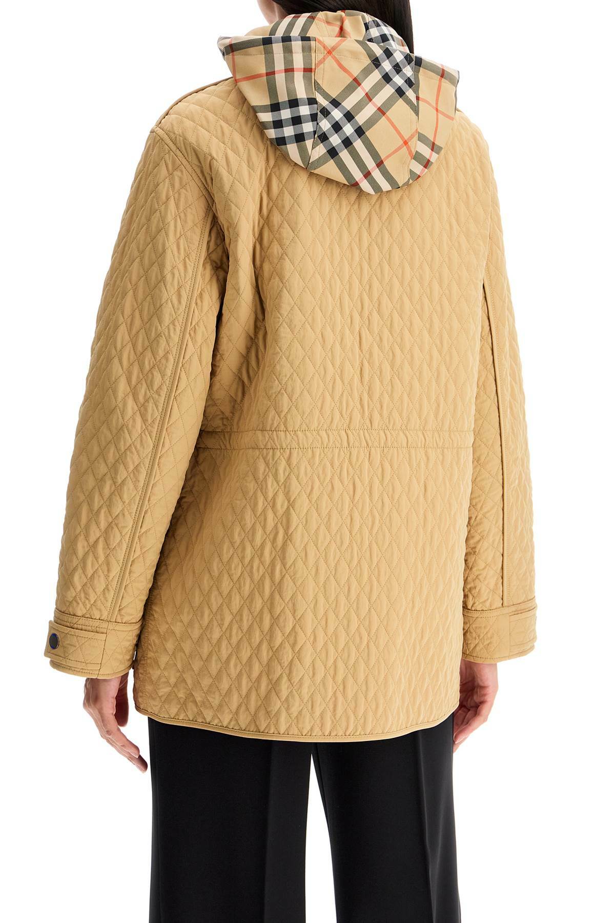 BURBERRY quilted jacket with removable hood Beige Burberry