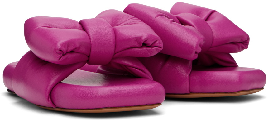 Off-White Pink Bow Padded Slides Off-White
