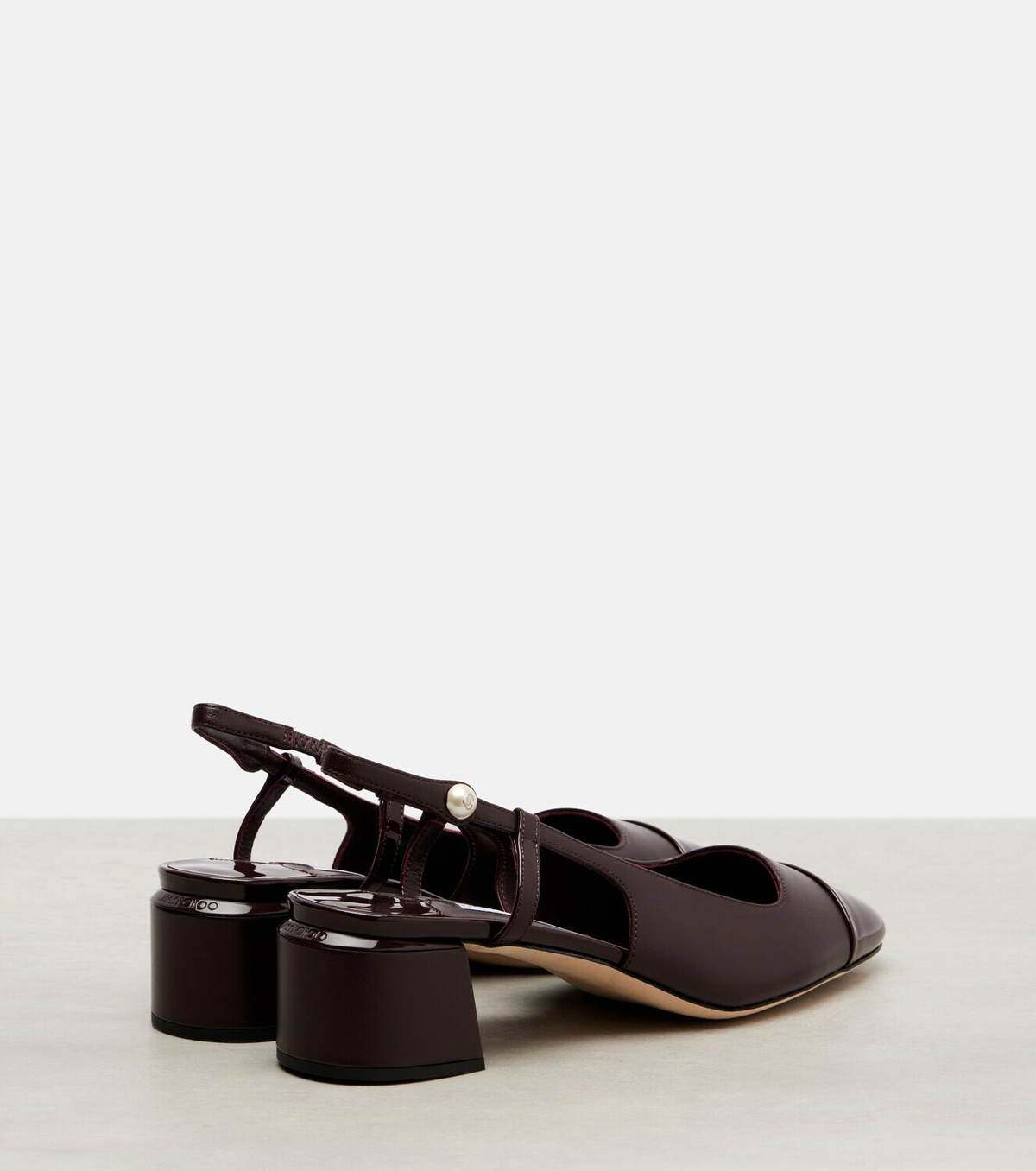 Jimmy Choo Elisa 45 leather slingback pumps Jimmy Choo