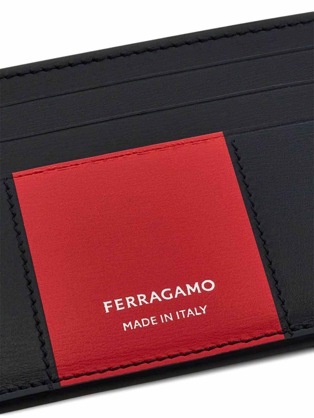 Ferragamo Black Two-Tone Card Holder Salvatore Ferragamo
