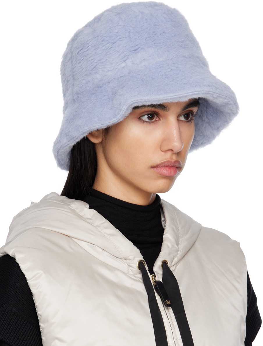 Max Mara Blue Fleece Beach Hat Max Mara