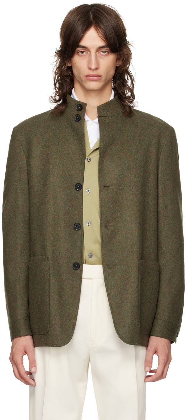 ZEGNA Green Il Conte Chore Jacket Zegna