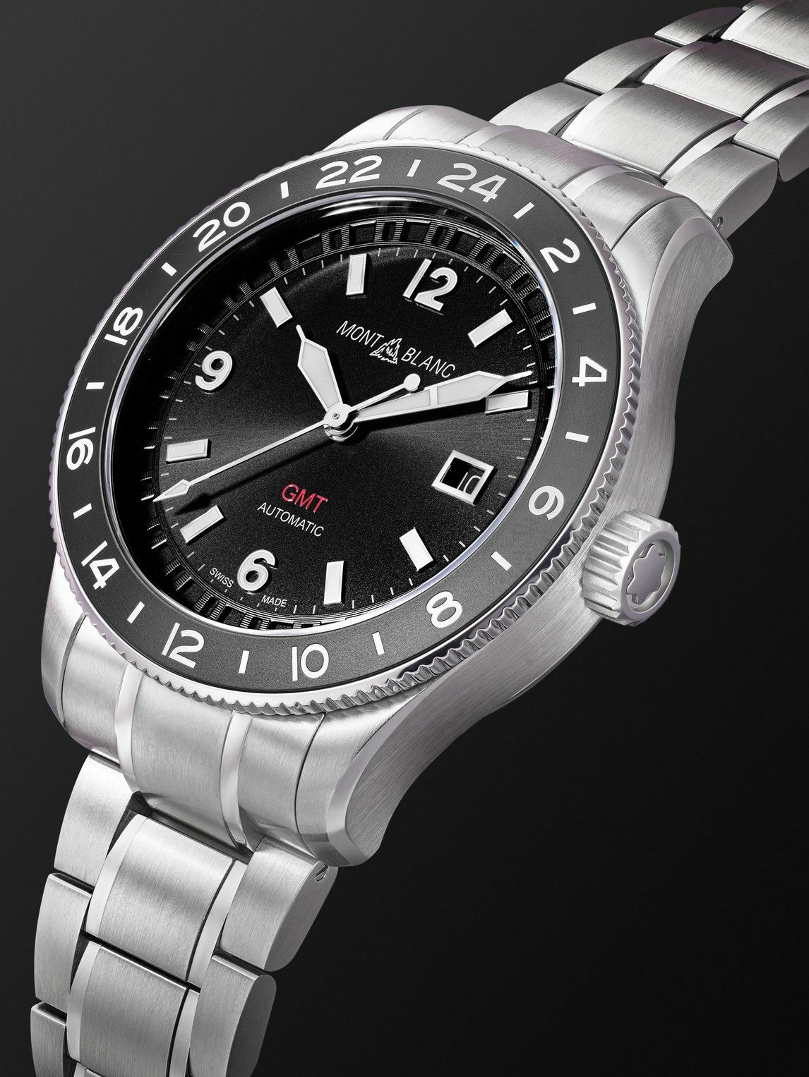 Montblanc - 1858 GMT Automatic 42mm Stainless Steel Watch, Ref. No ...