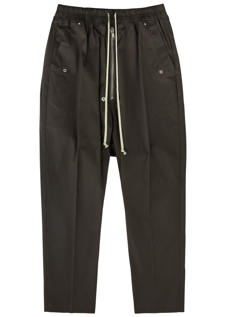 Rick Owens Bela Stretch-cotton Poplin Trousers Dark Grey Rick Owens