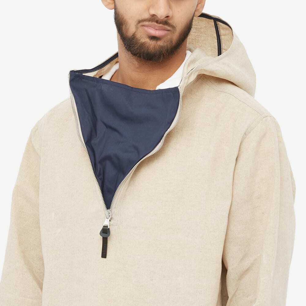 Albam Men's Flax Smock Jacket in Stone Albam