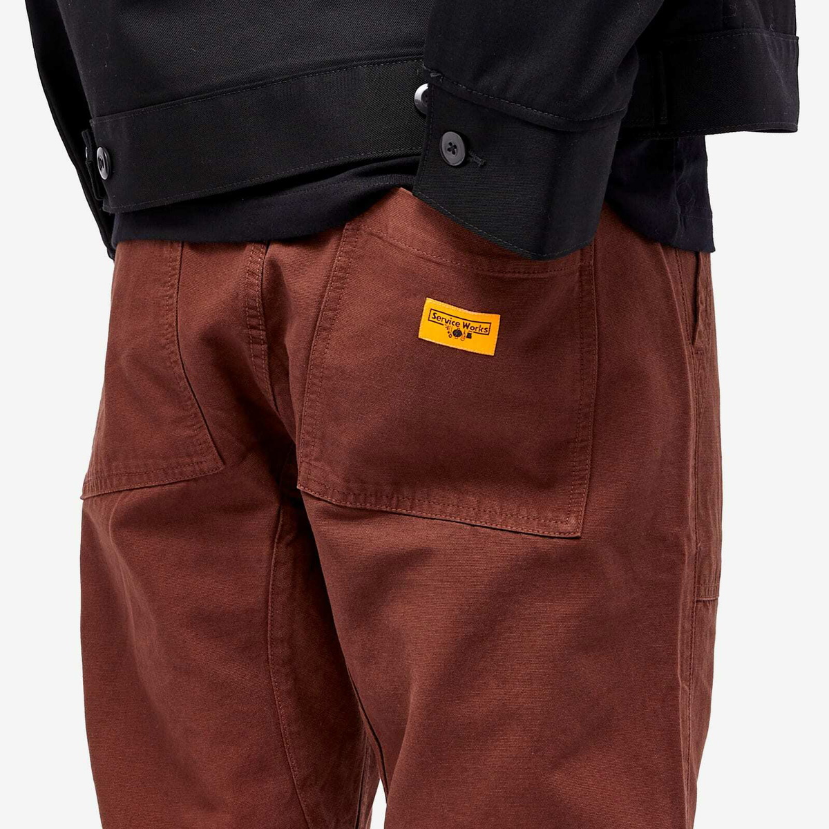 Service Works Men's Classic Canvas Chef Pants in Brown Service Works