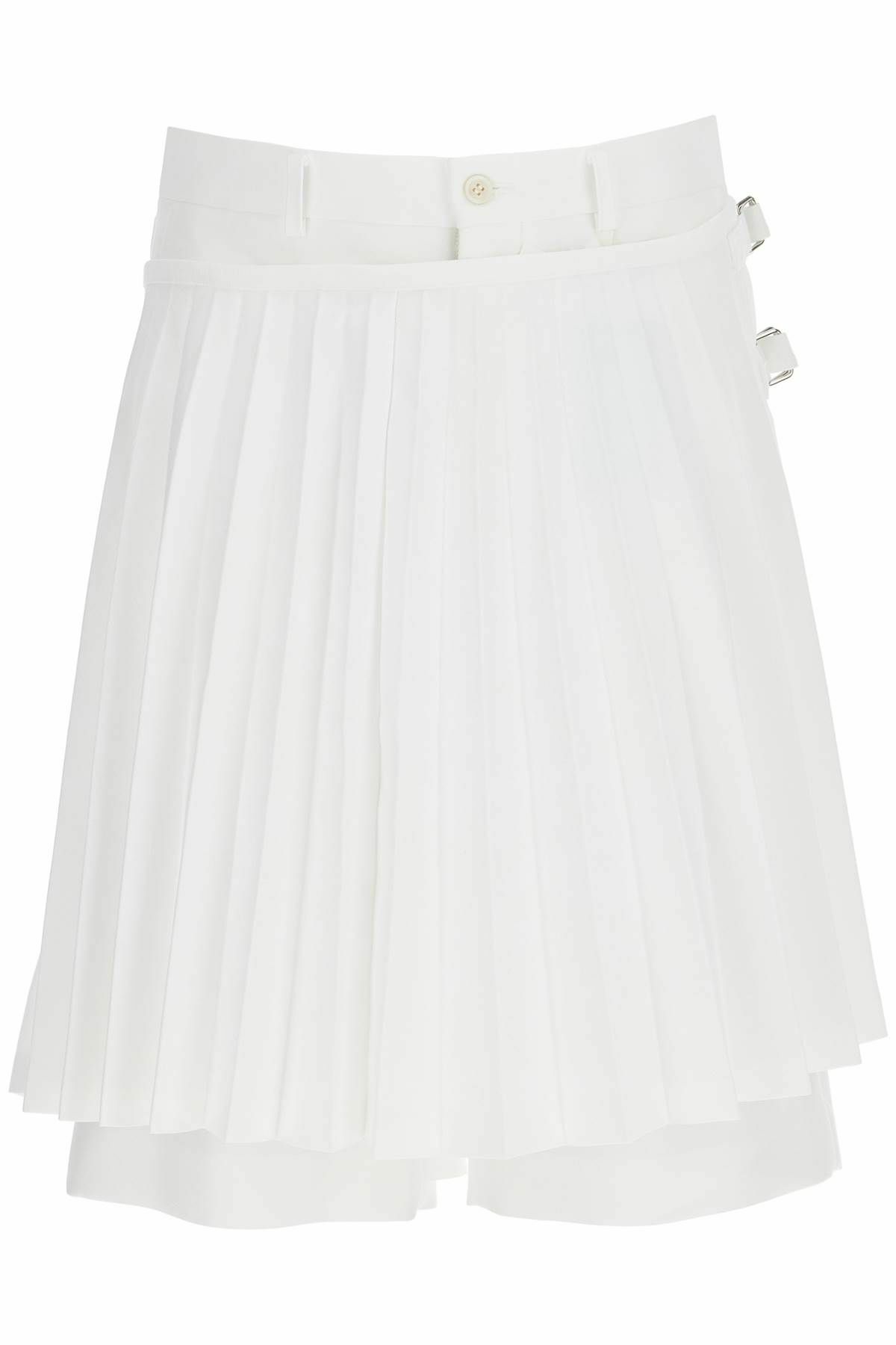 COMME DES GARCONS HOMME PLUS kilt panel bermuda shorts with White Comme ...