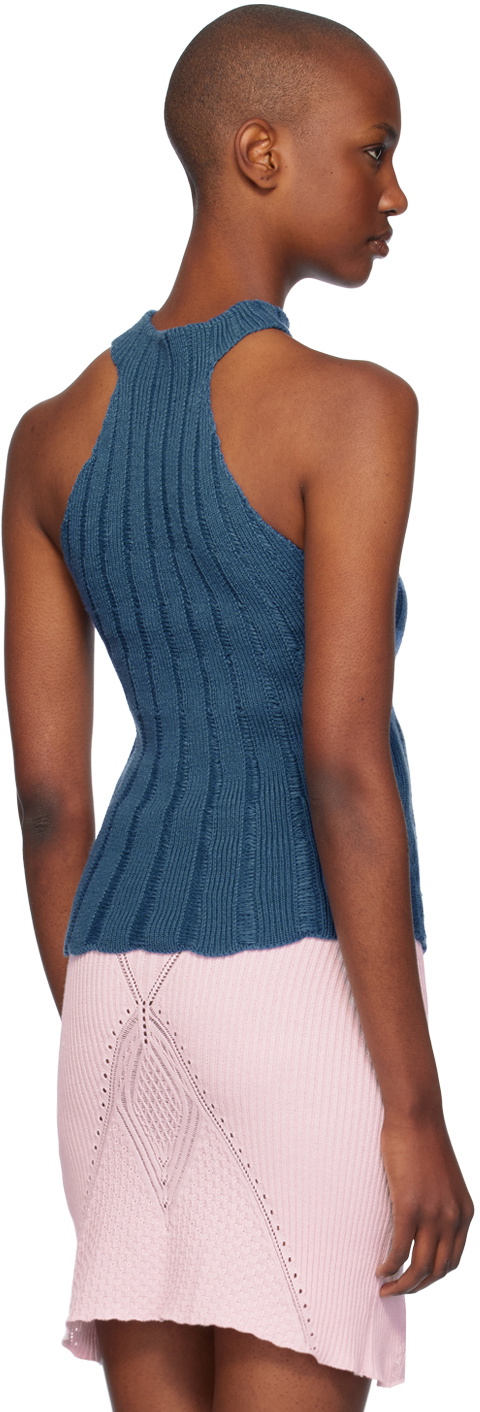 Isa Boulder Blue Lily Halter Neck Tank Top Isa Boulder