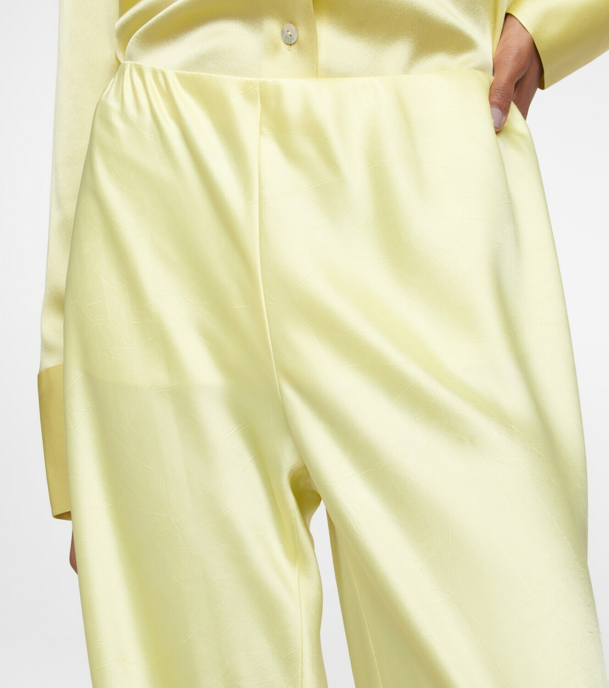 Vince - High-rise wide-leg satin pants Vince