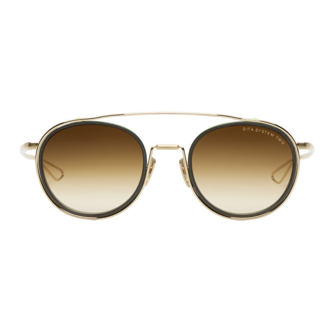 Dita Gold and Black System Two Sunglasses Dita
