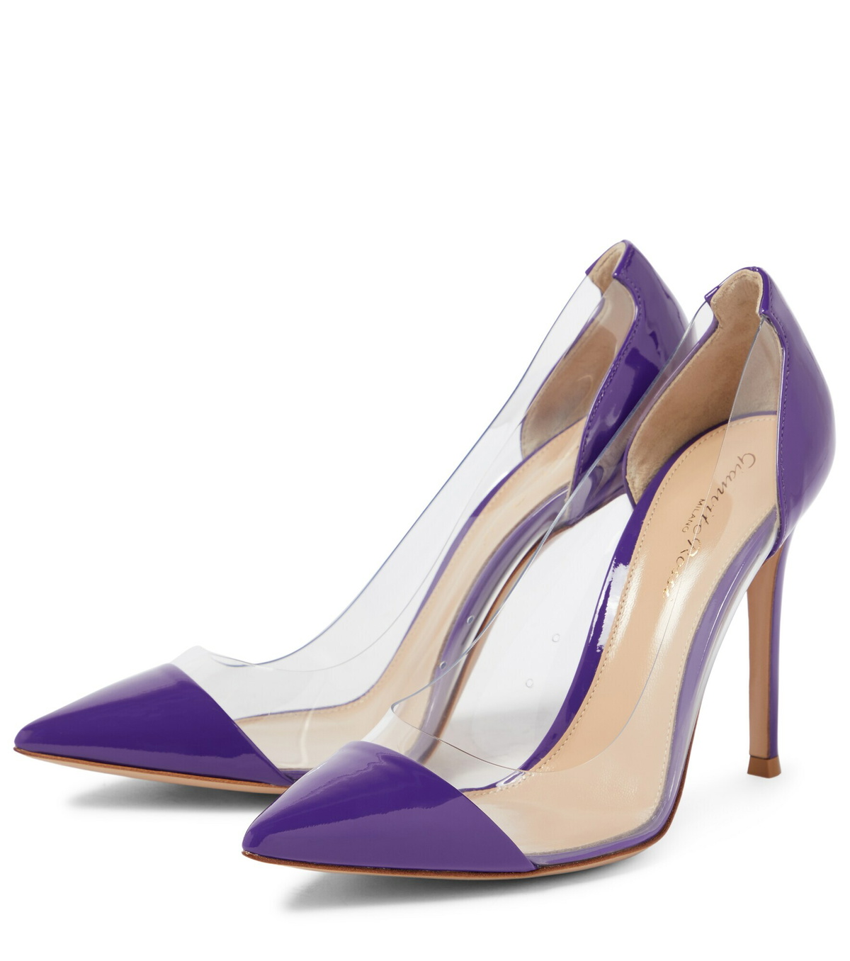 Gianvito Rossi - Plexi 105 leather and PVC pumps Gianvito Rossi