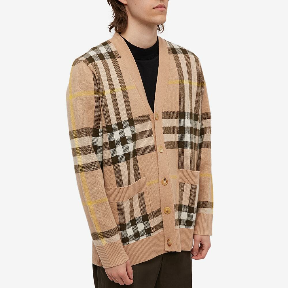 Burberry Men's Wilmore Check Cardigan in Truffle Burberry