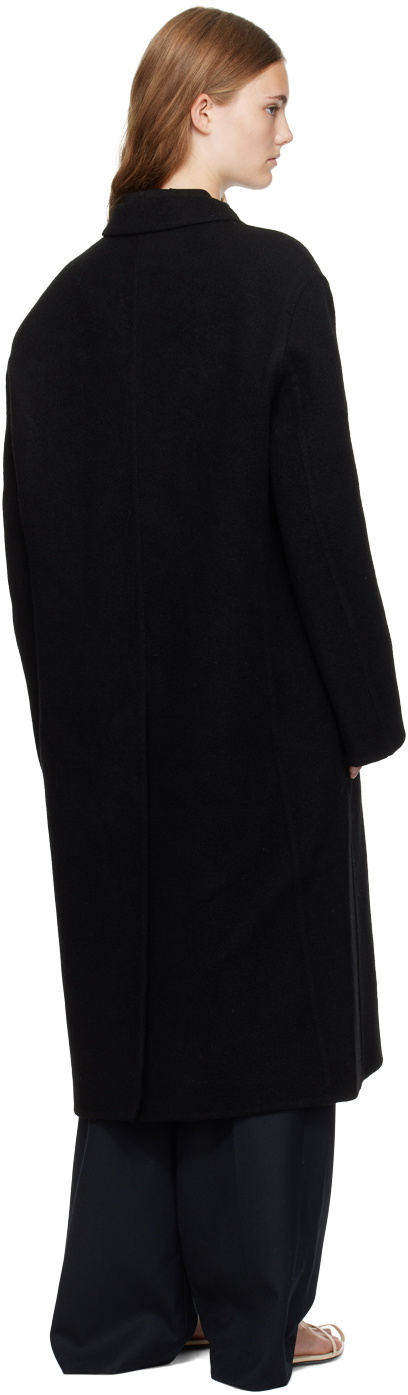 Recto Black Handmade Wool Coat Recto