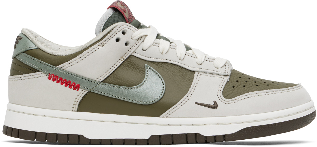 Nike Khaki & Gray Dunk Low Retro 'Year of the Snake' Sneakers Nike