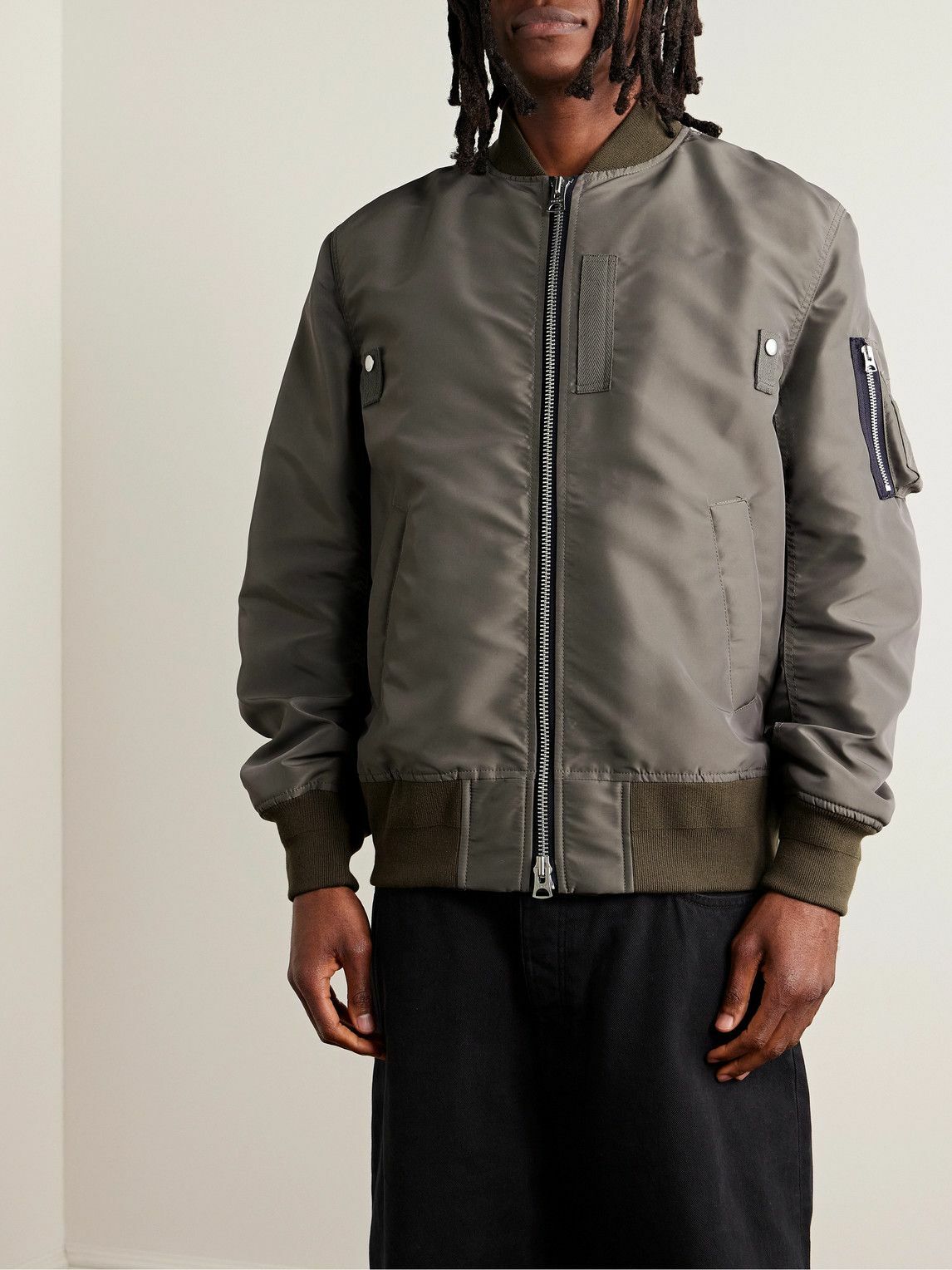 Sacai - Nylon Bomber Jacket - Brown Sacai