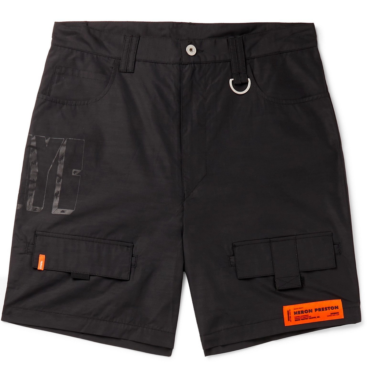 Heron Preston - Wide-Leg Cotton-Blend Shorts - Black Heron Preston