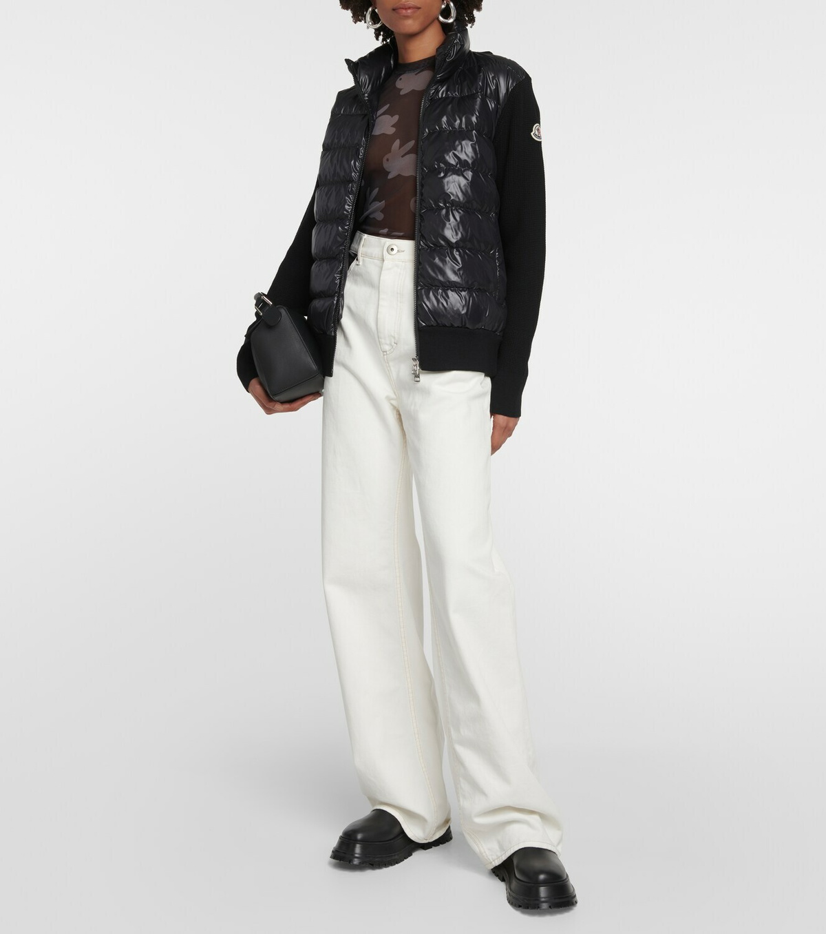 Moncler Down-paneled wool jacket Moncler