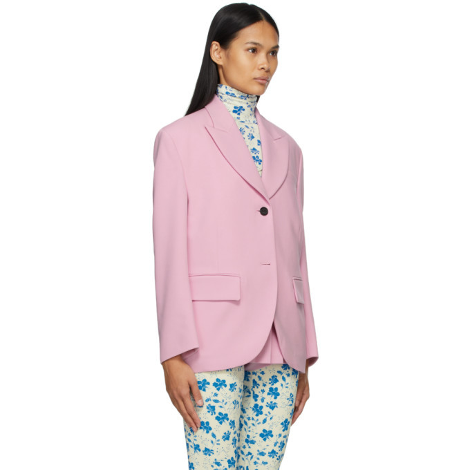 Pushbutton Pink Single Box Blazer Pushbutton