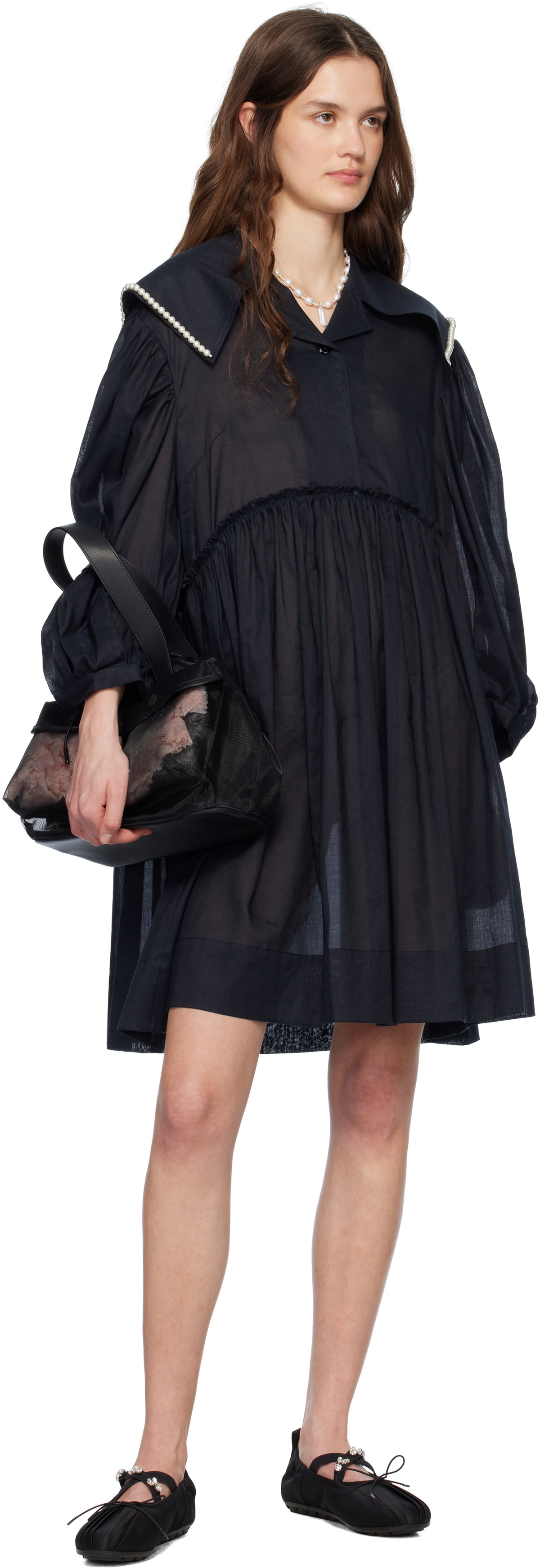 Simone Rocha Black Carnation Pocket Tote Simone Rocha