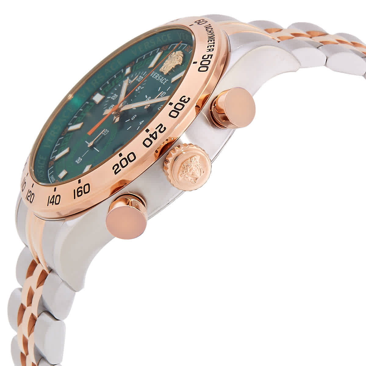 Versace Hellenyium Chronograph Quartz Green Dial Mens Watch VE2U00924 ...