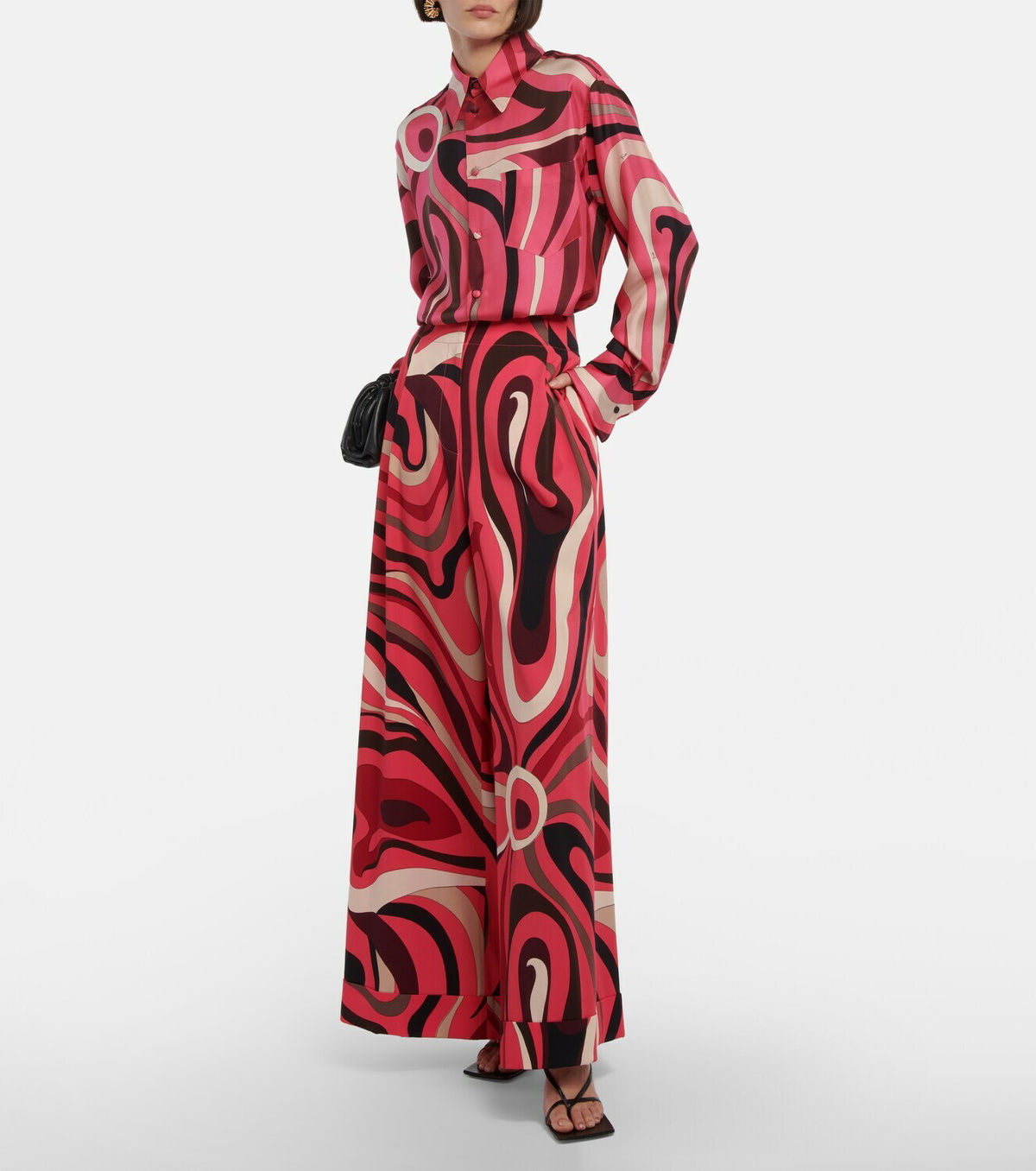 Pucci - Printed wide-leg wool-blend pants Emilio Pucci