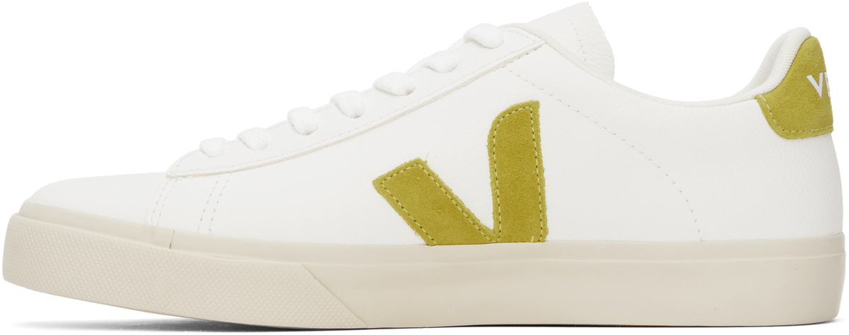 VEJA White & Yellow Campo Leather Sneakers VEJA