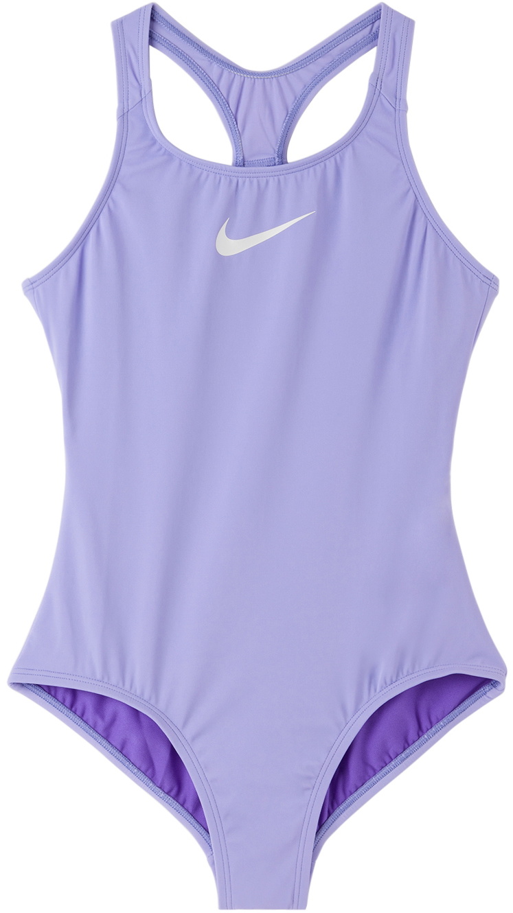 Nike Kids Purple Racer Back One-Piece Swimsuit Nike