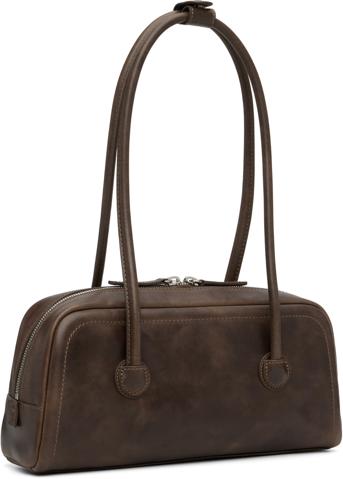 MARGESHERWOOD Brown Soft Boston EW Bag MARGESHERWOOD