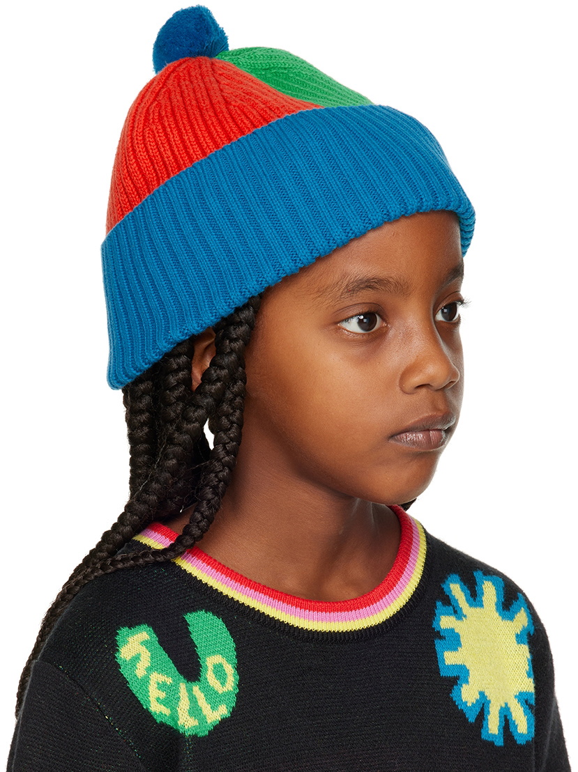 Stella McCartney Kids Multicolor Colorblock Beanie Stella McCartney