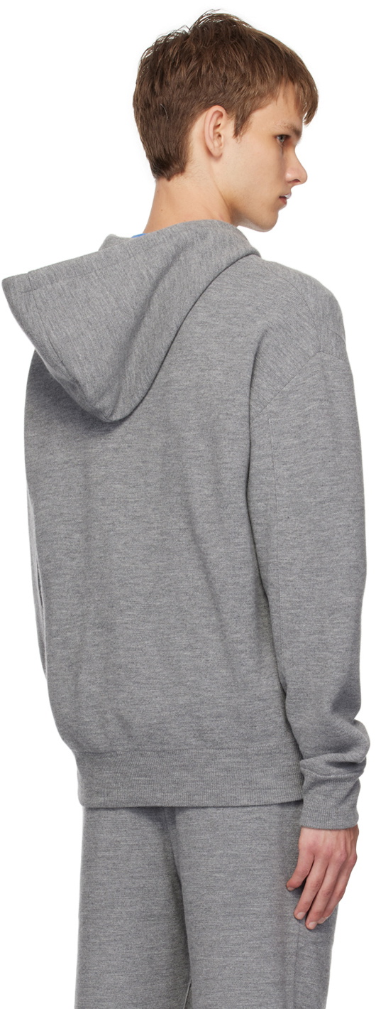 Solid Homme Gray Zip-Up Hoodie Solid Homme