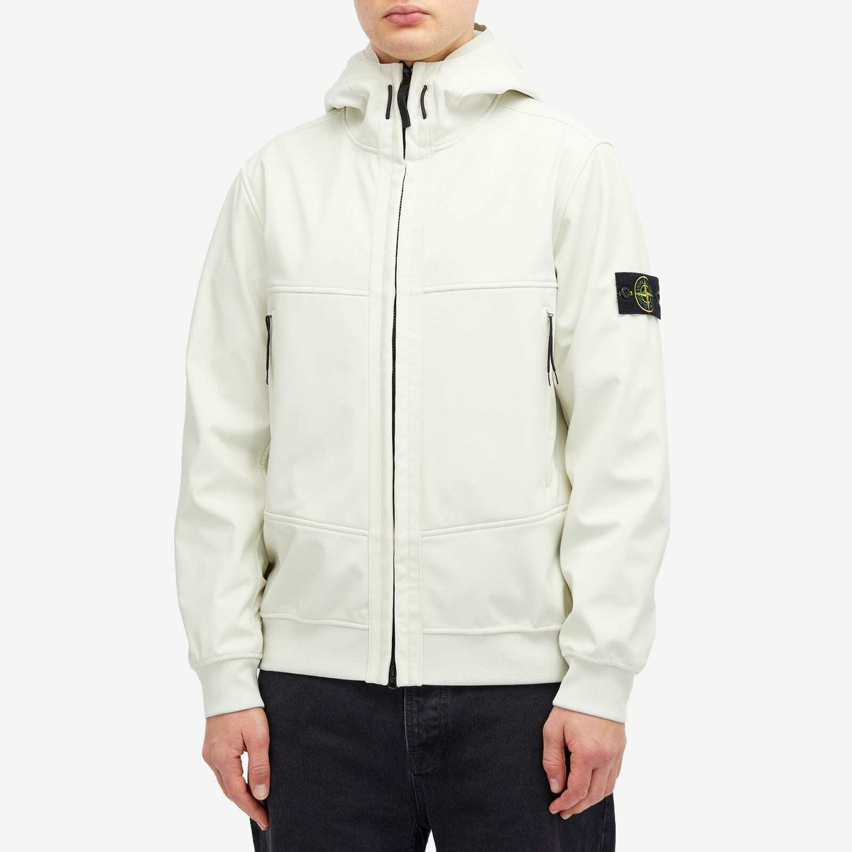 Stone Island Men's Soft Shell-R Jacket in Plaster Stone Island