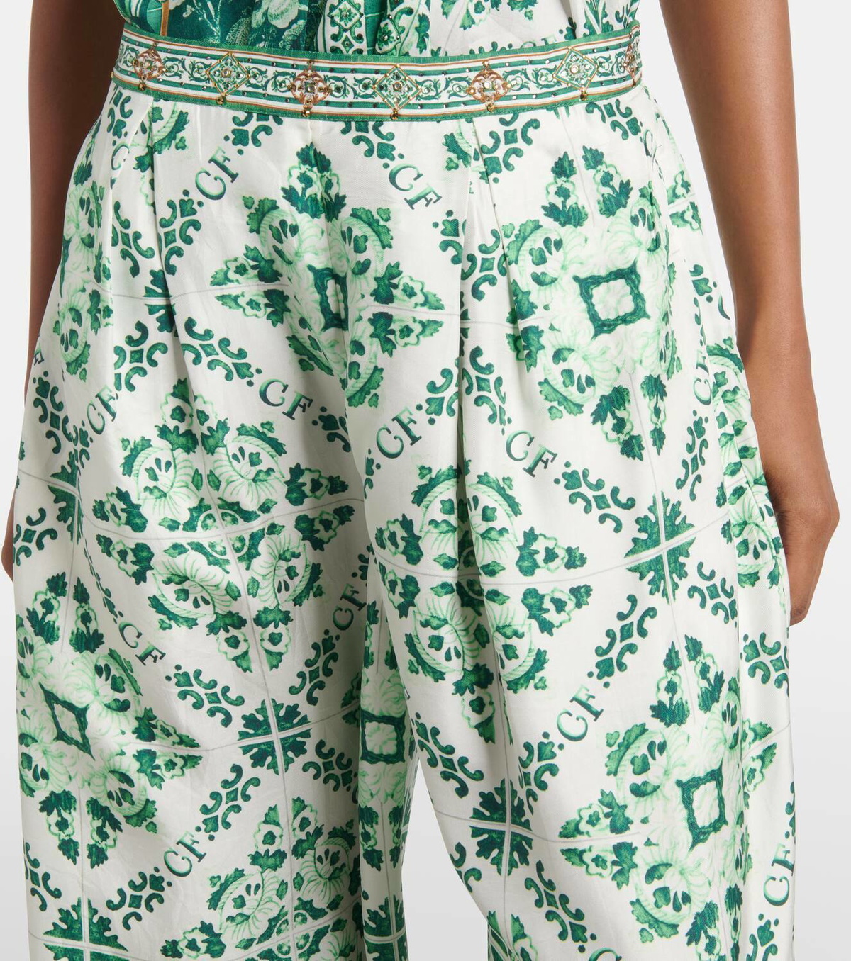 Camilla Printed silk palazzo pants Camilla