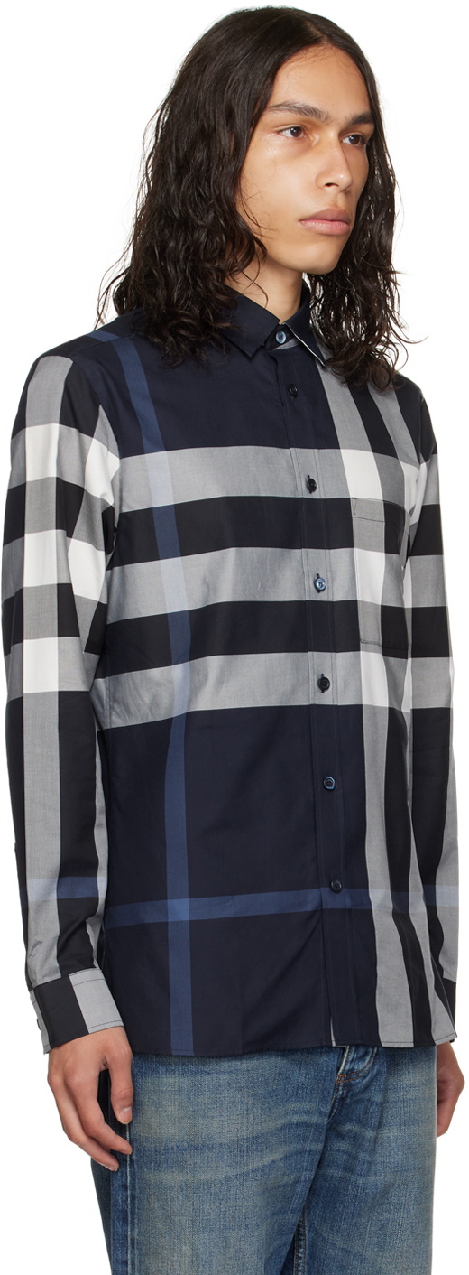 Burberry Blue Check Shirt Burberry