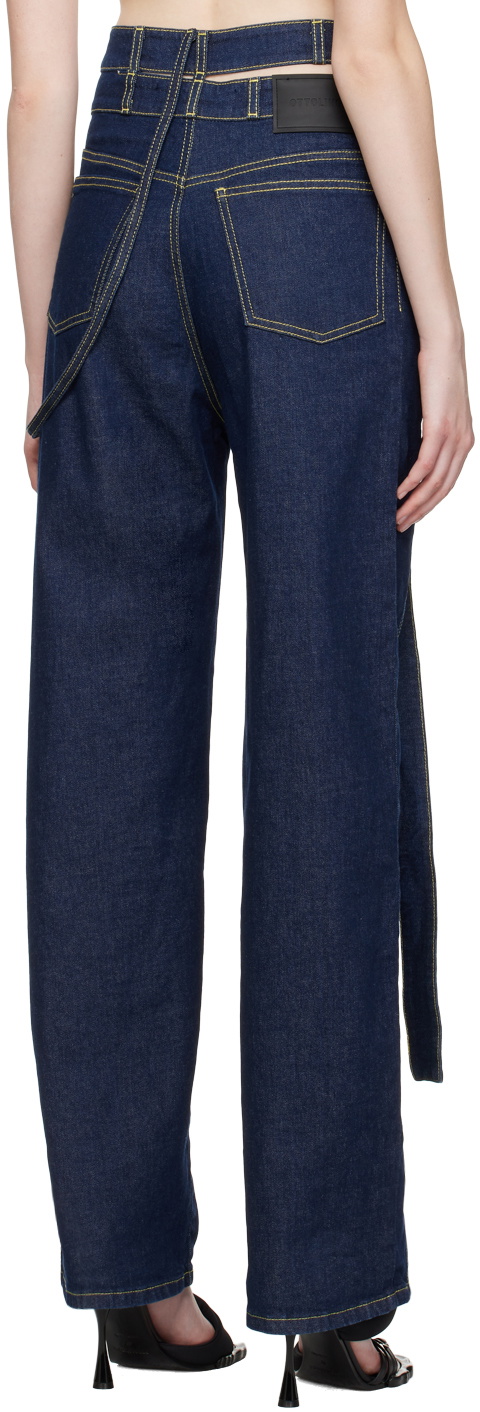 Ottolinger SSENSE Exclusive Blue Wrap Jeans Ottolinger