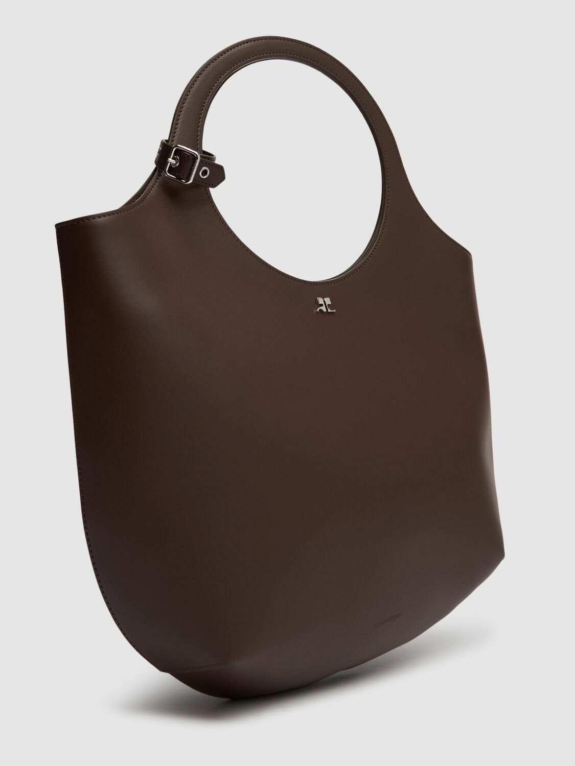 COURREGES Medium Holy Leather Shoulder Bag Courreges