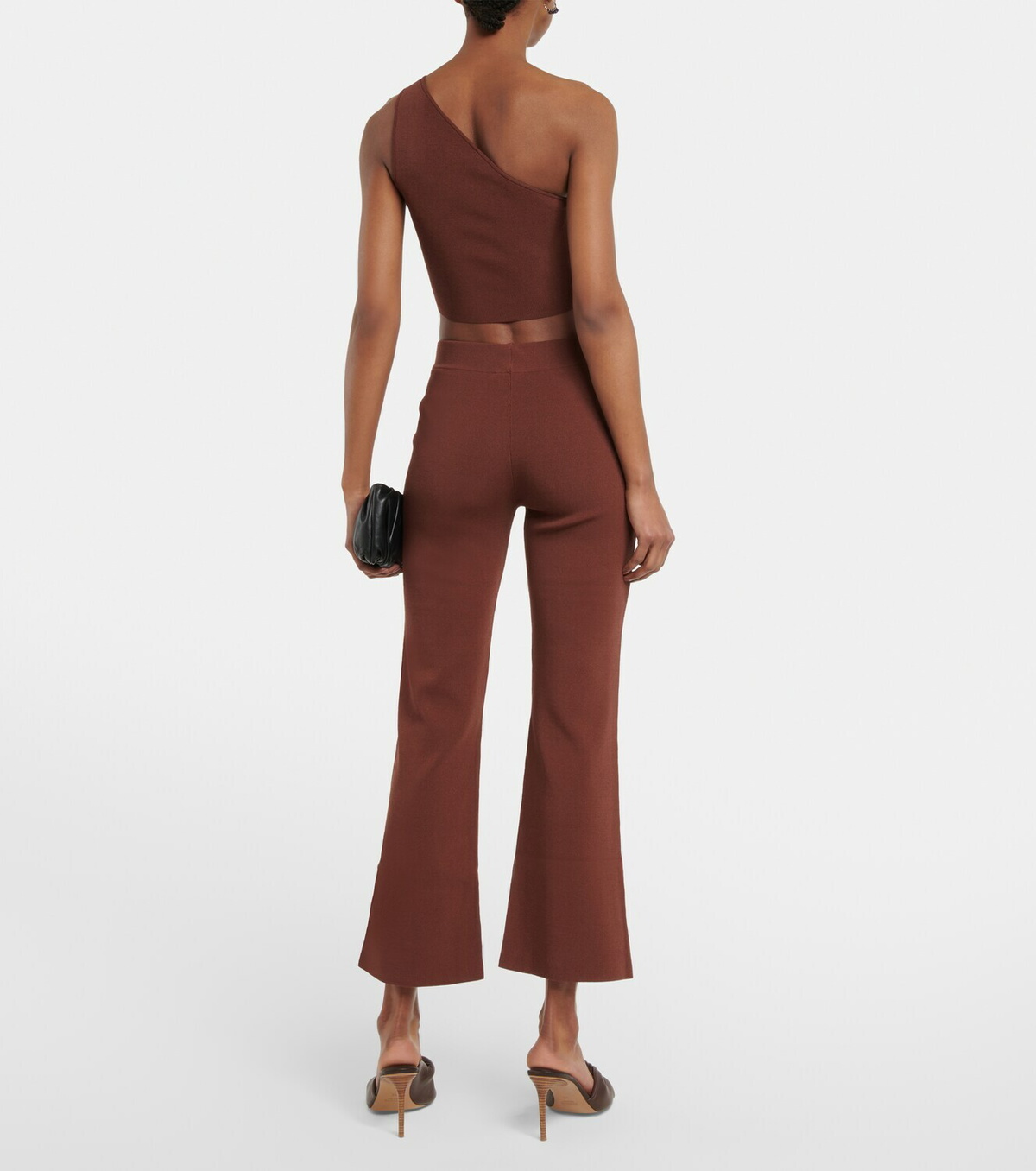 Staud - Estella ribbed-knit flared pants Staud