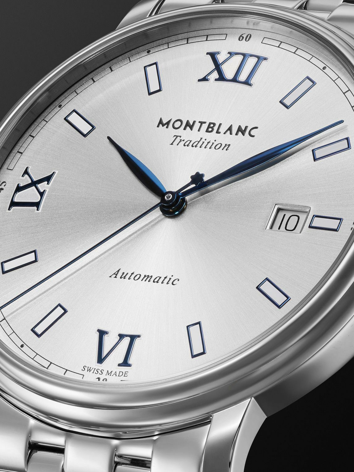 Montblanc - Tradition Date Automatic 40mm Stainless Steel Watch, Ref ...