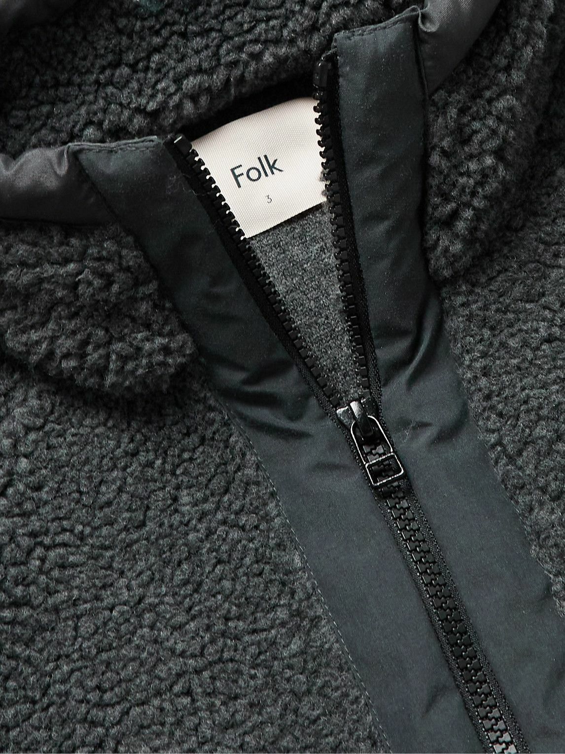 Folk - Signal Nylon-Trimmed Fleece Jacket - Gray Folk