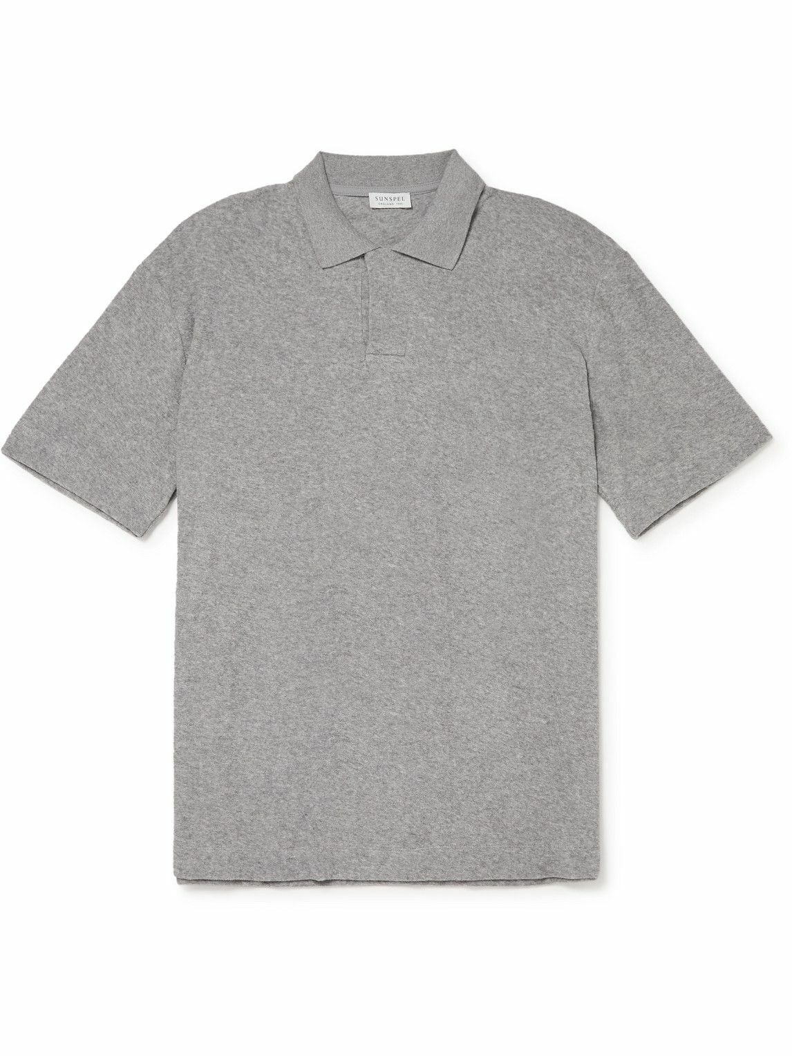 Sunspel - Cotton-Terry Polo Shirt - Gray Sunspel