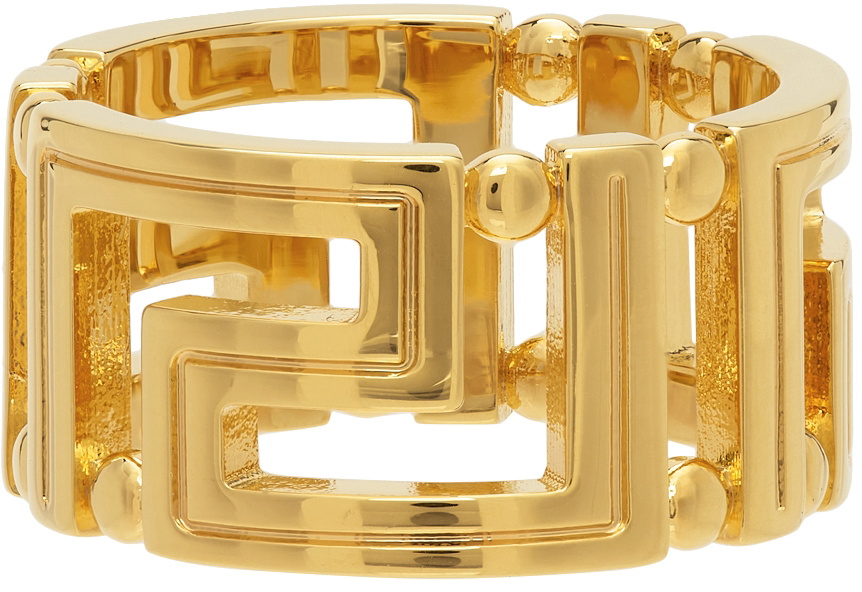 Versace Gold Greca Ring Versace